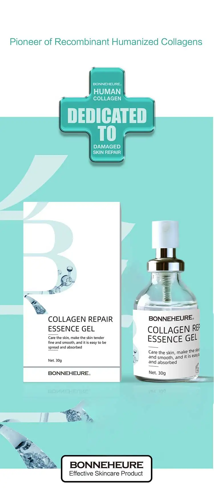 Collagen Soothing Gel Repair Sun Damage Recombinant Human Collagen ...