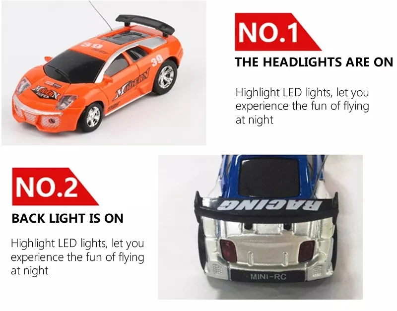 Mini RC Toy Car - Coke Can Radio Control Micro Racing