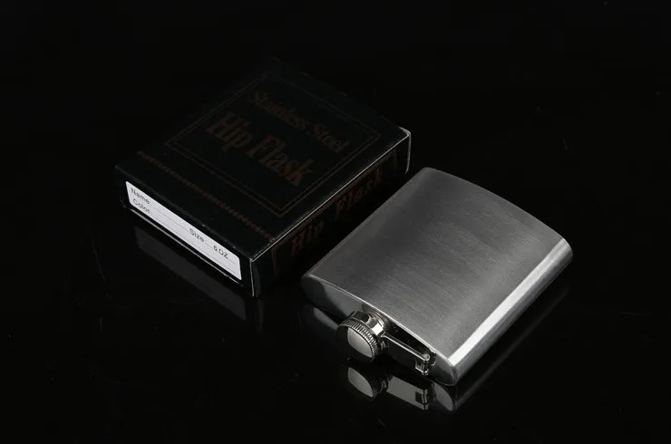 Pinbo Portable Stainless Steel Hip Flask - 100pcs Custom Logo