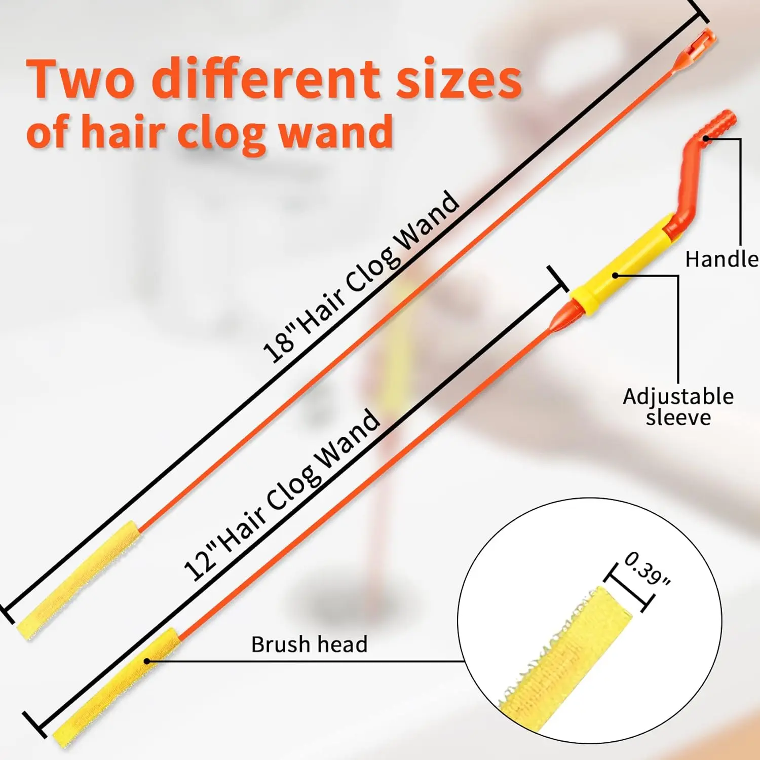 Buy Plastic Flexible Bathtub Tube Pipe Drain Sink Toilet Sewer Snake ...