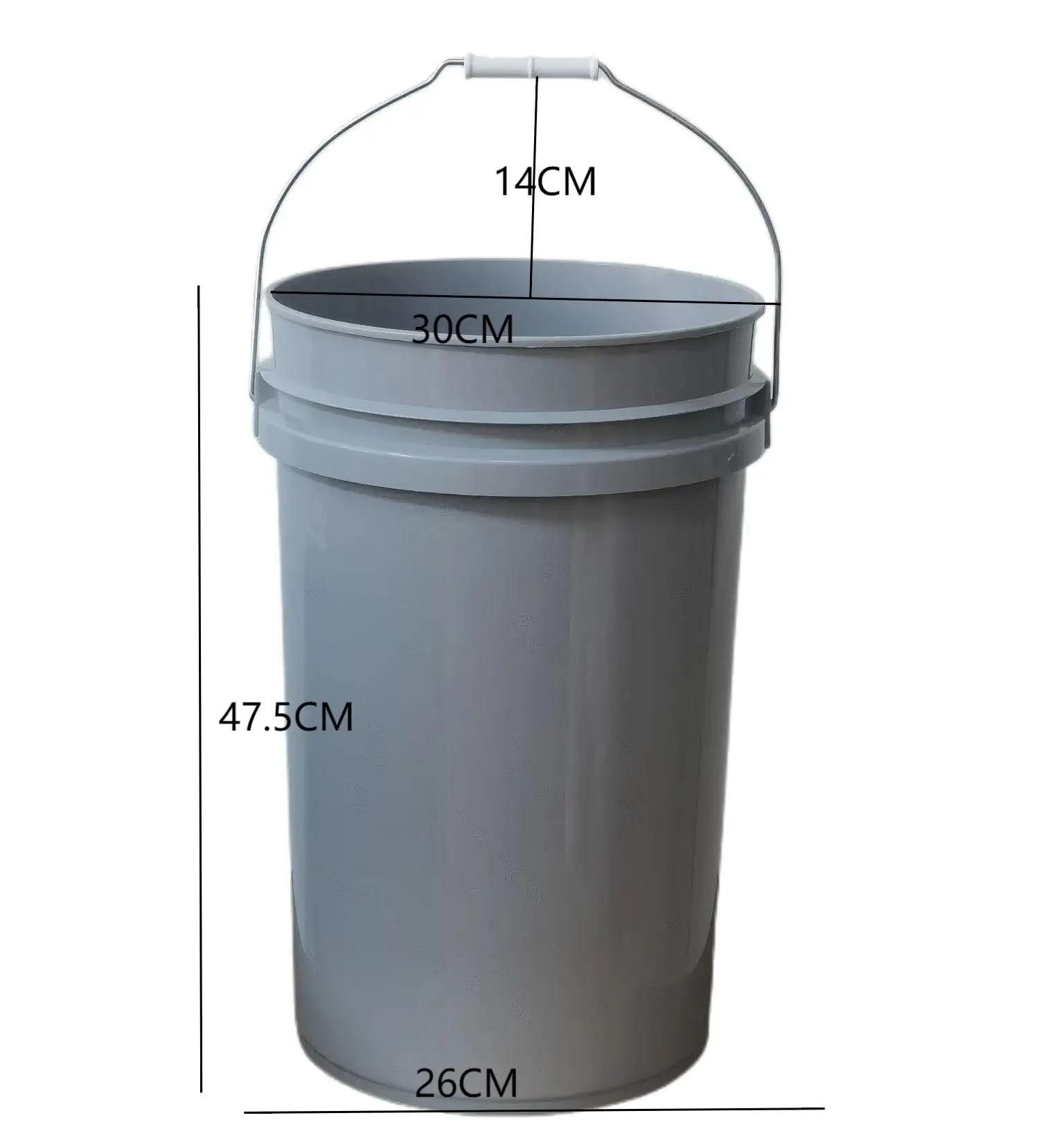 White Food Grade Plastic Pail 5 Gallon Bucket & Normal Pouring Spout ...