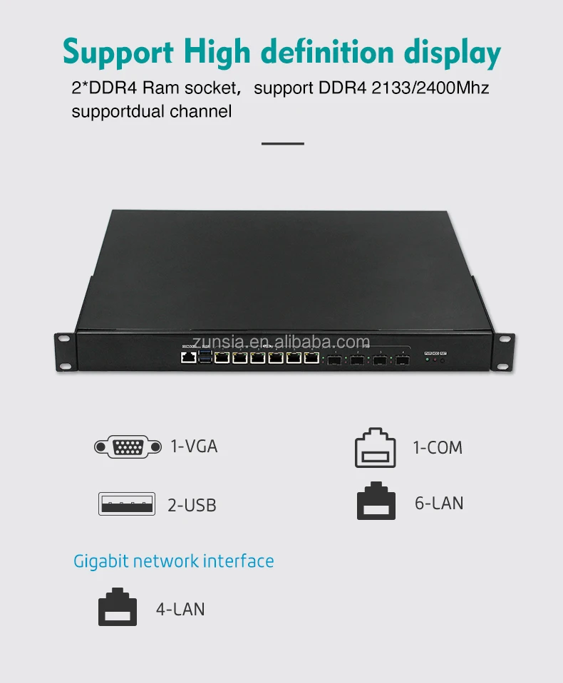 Zunsia 1u Server Lga1151 Intel 6th 7th I3-i5-i7/pentium/celeron Desktop ...
