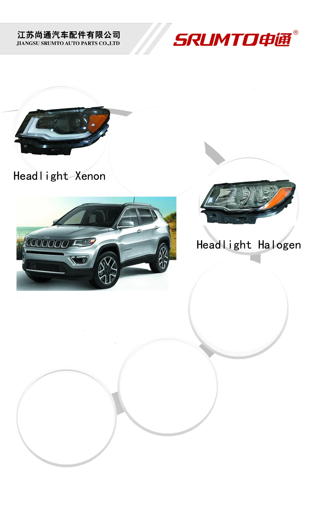Us Type Headlight Headlamp Jeep Compass 2017 2018 2019 2020 2021 For Us ...