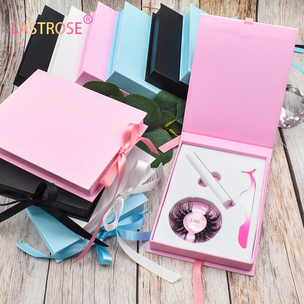 Eyelash Box Sets - Elegant Packaging with Glue & Tweezers