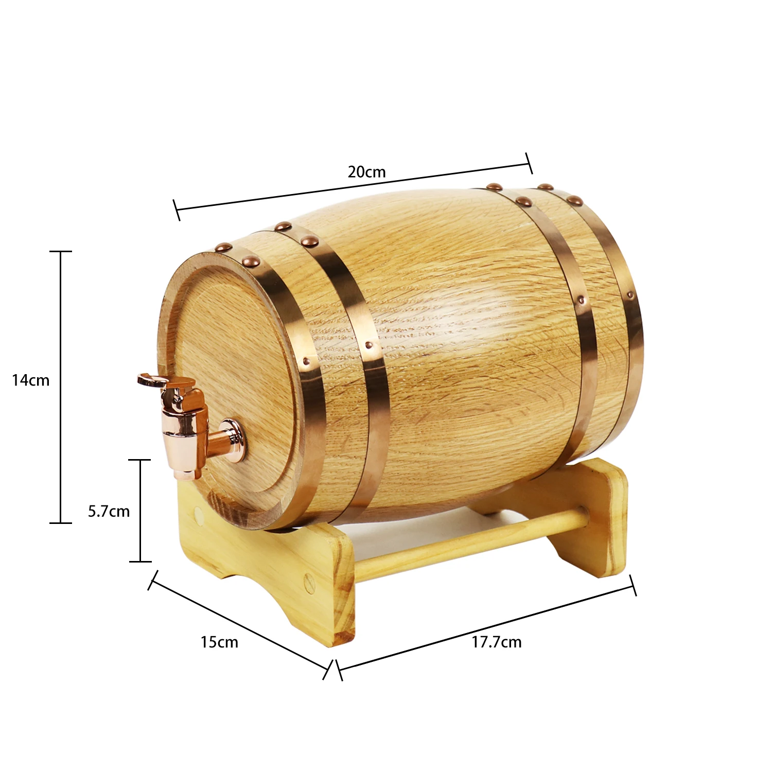 1.5l Oak Whiskey Barrel Crate&barrel For Beer Dispense Drums Pails ...