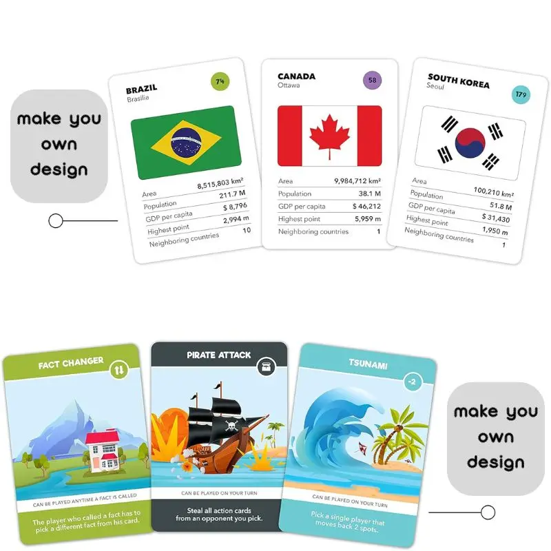 Custom Fun Geography Board Game - Educational Game for Kids & Adults ...