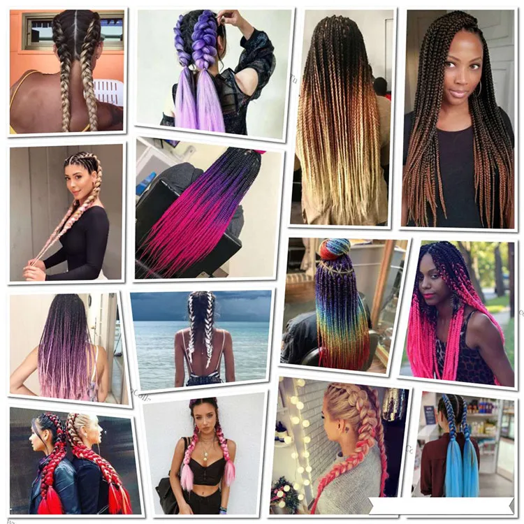 Dip Dye Box Braids