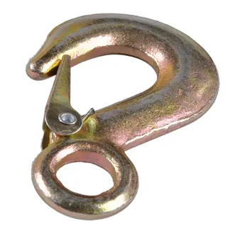 G80 Zinc Plated Crane Lifting Drop Forged Eye Grab Hook With Safety ...
