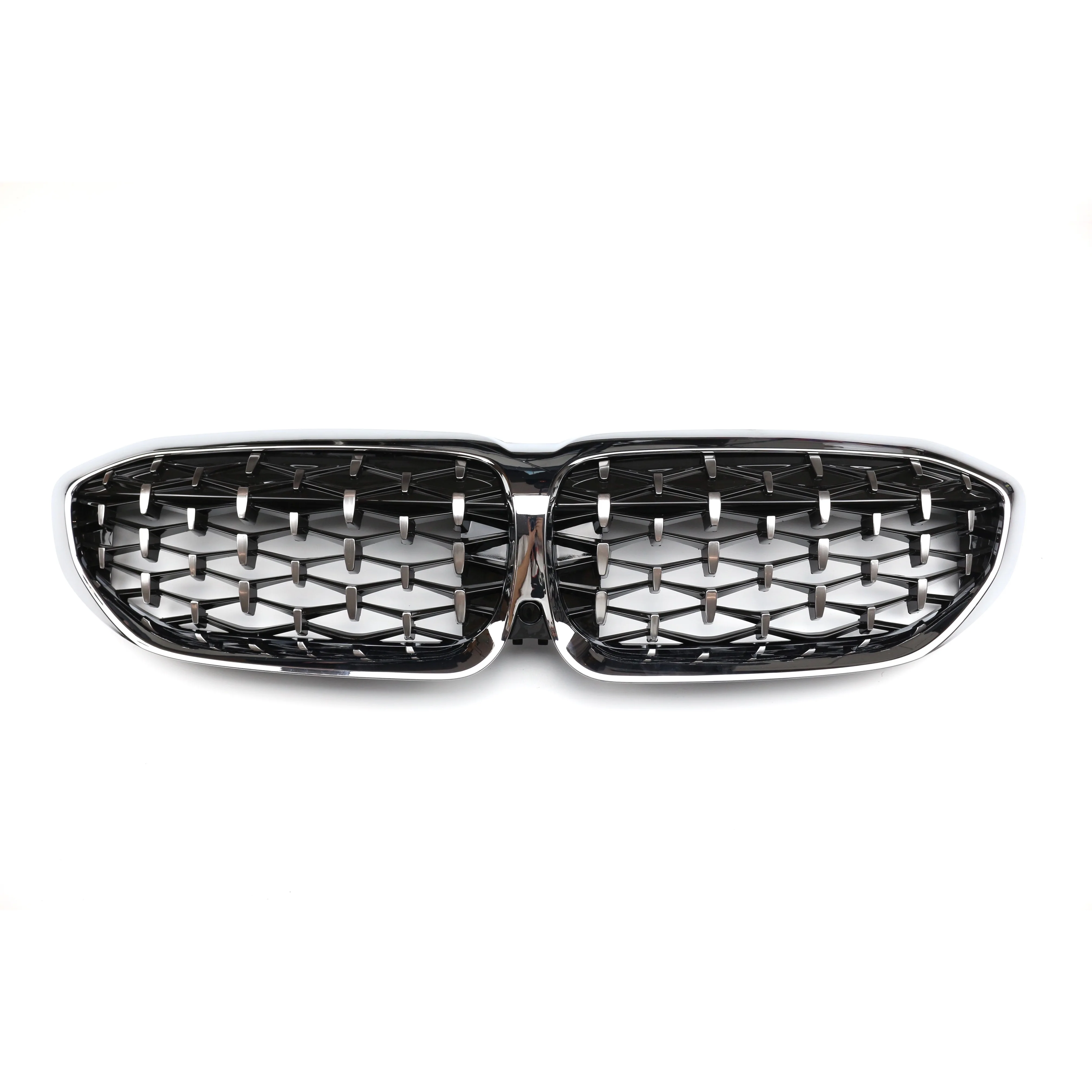 Car Front Bumper Grill Abs Grill Silver Diamond Style Car Front Grille ...