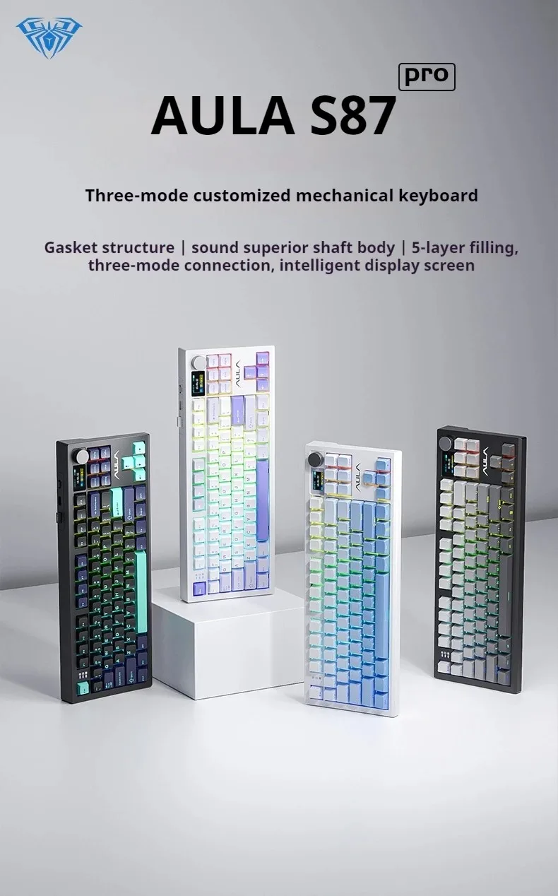 Aula S87 Pro Wireless Mechanical Gaming Keyboard – 87 Keys, RGB Backlit ...