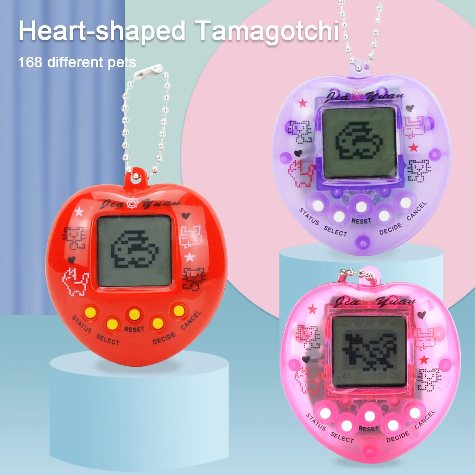 Wholesale Electronic Tamagochi Plastic Peach Heart Machine 168 Animals ...