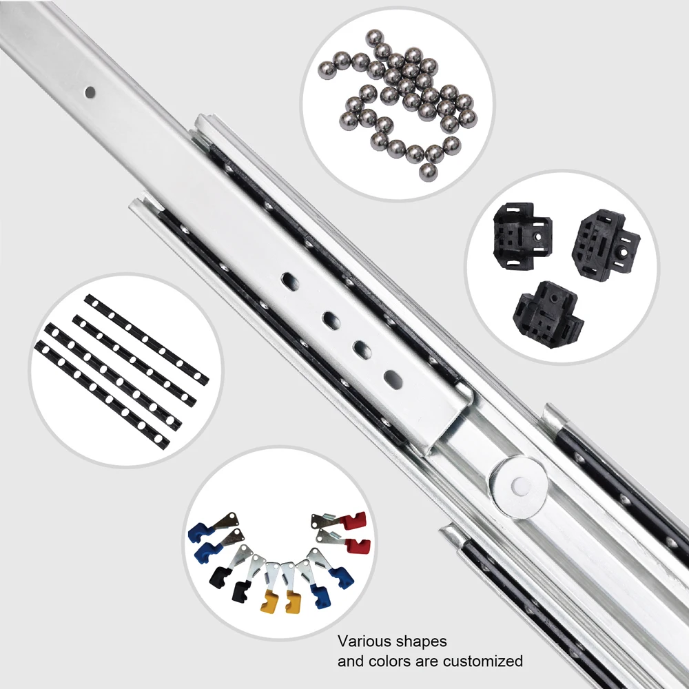 Heavy Duty 227kg Locking Drawer Draw Slides Glide Rails Industrial ...