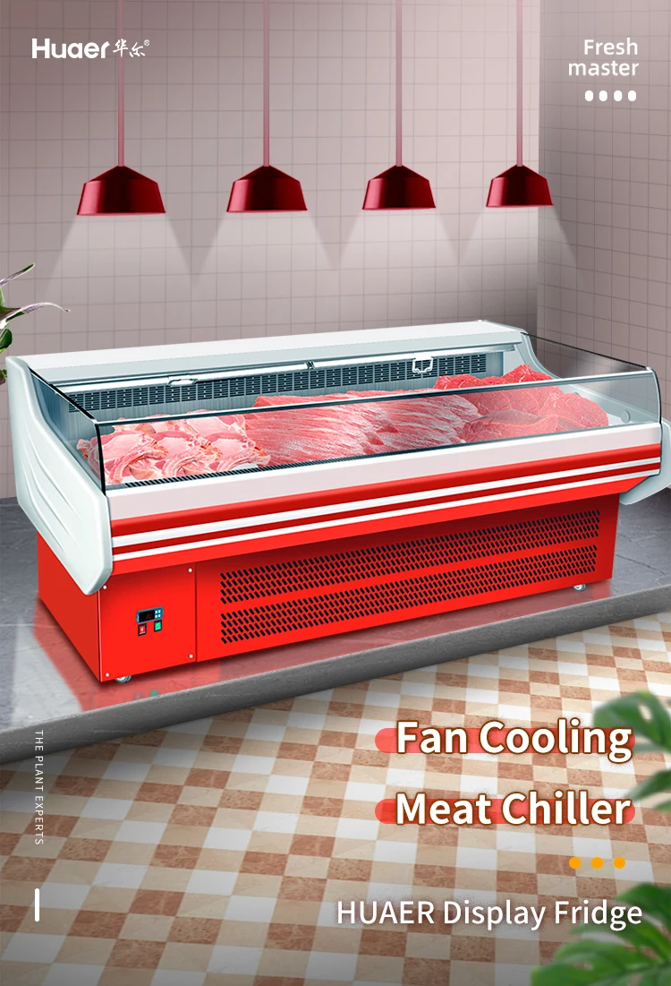 Fresh Meat Refrigerated Commercial Chiller Meat Displaying Fridge/case ...