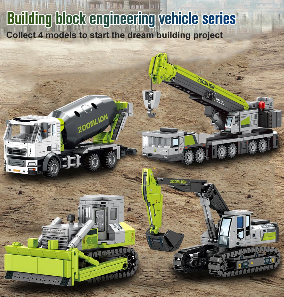Sembo Mini Technical Construction Vehicle City DIY Set