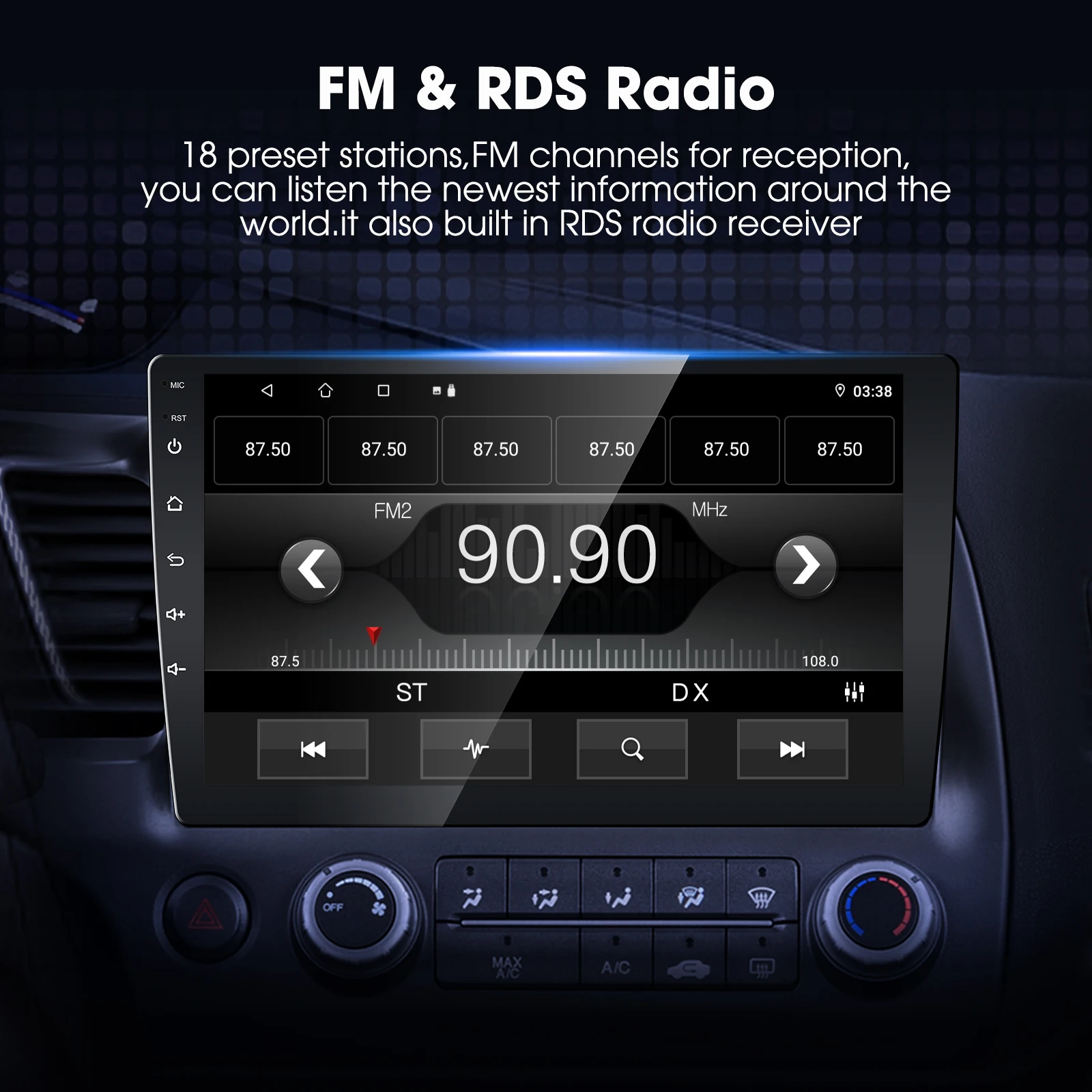 9 Inch Touch Screen - Universal Car Stereo with Carplay