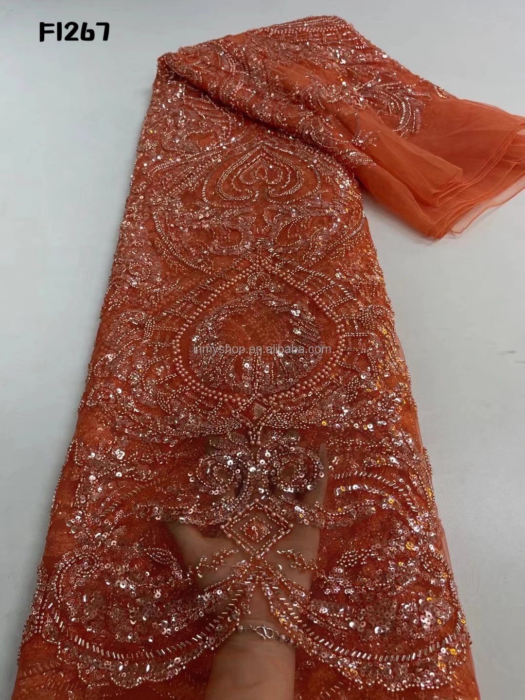 2023 Handmade 3d Heavy French Net African Beading Lace Fabric High ...