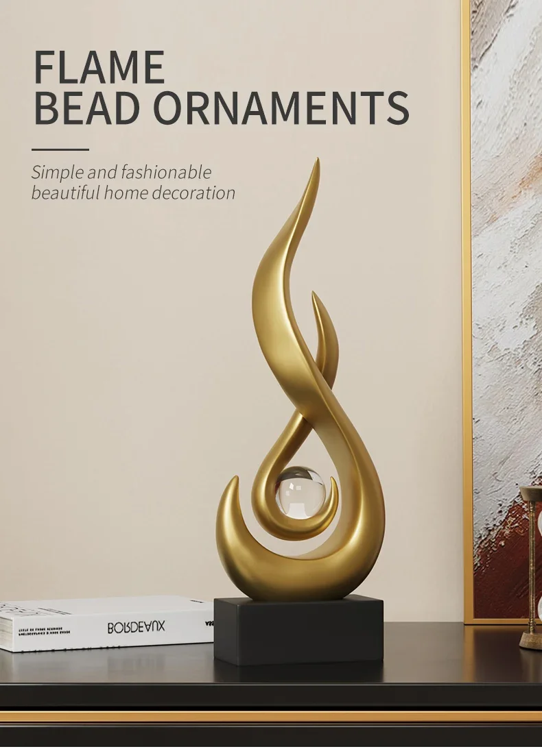 Flame Statue - Abstract Living Room Decorations