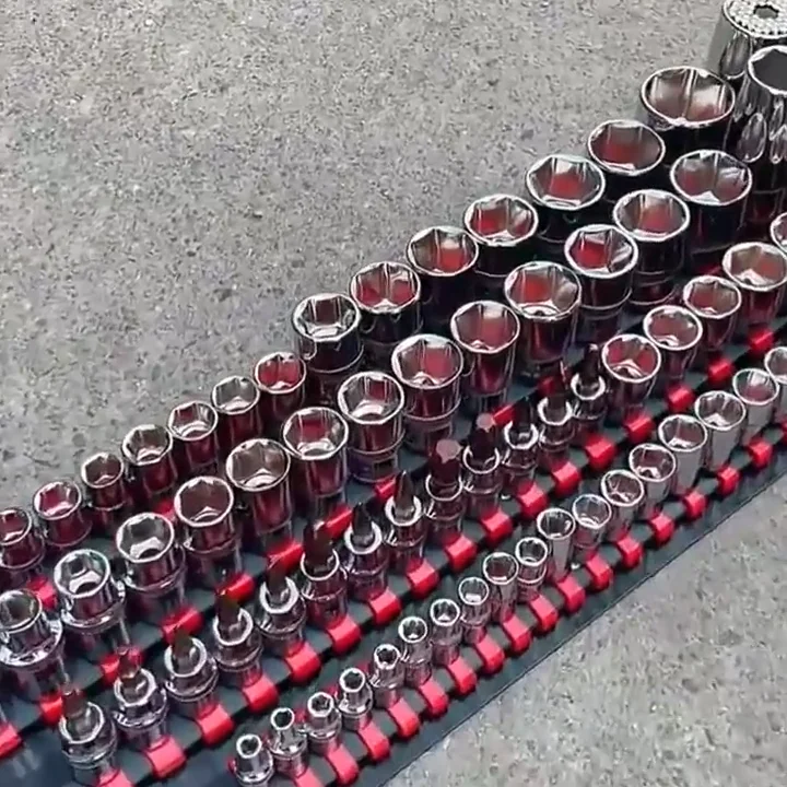 Heavy Duty Socket Racks Socket Organizer 6pcs 1/4 3/8 1/2inch Drive ...