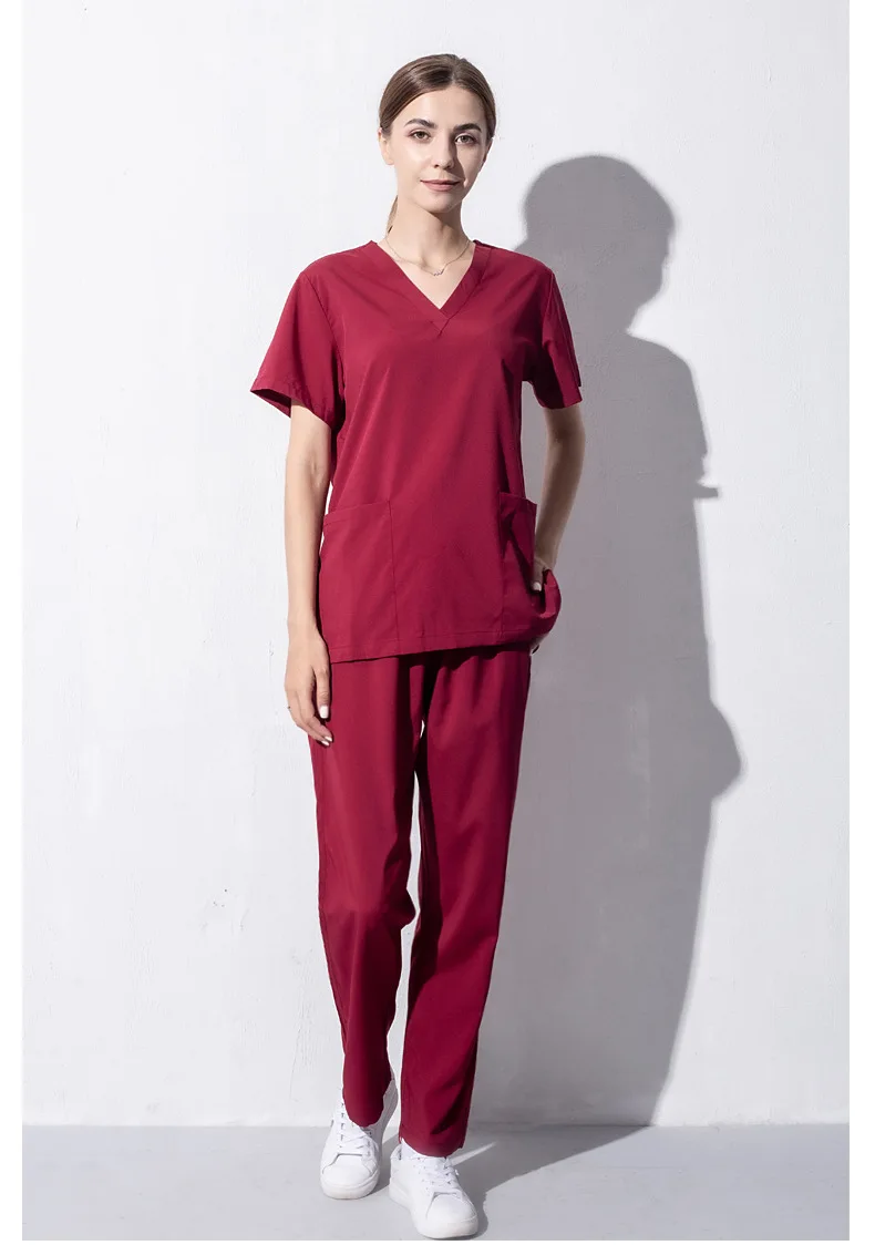 Hospital Nurse Doctor Uniforms logo Custom Scrubs Uniform Set Hospital ...
