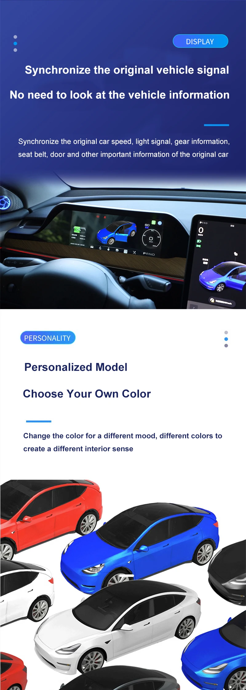 Tesla Model Y Interior Accessories Head Up Displays For Tesla Model 3 ...