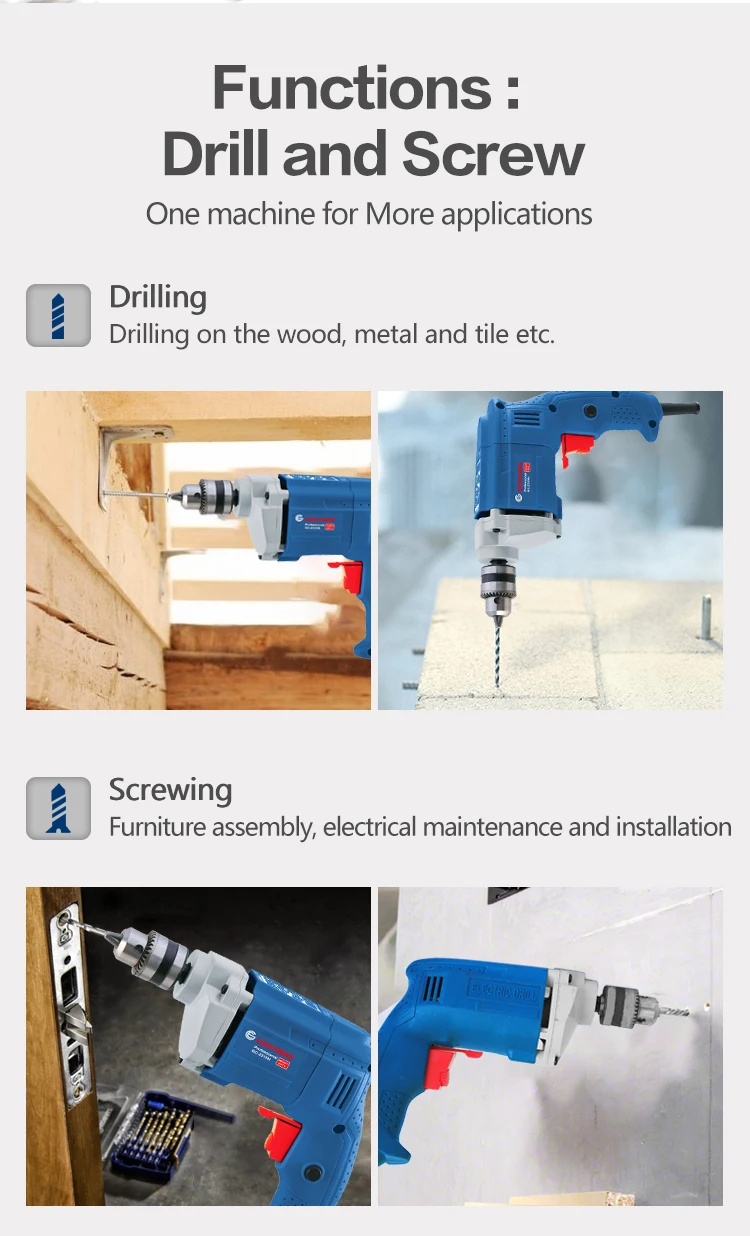 10mm Hand Portable Electric Drill 220v 450w Cheapest Power Drill - Buy ...