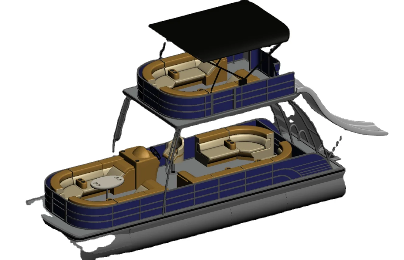 21ft Pontoon Tube Party Barge - CE Certified & Optional Equipments