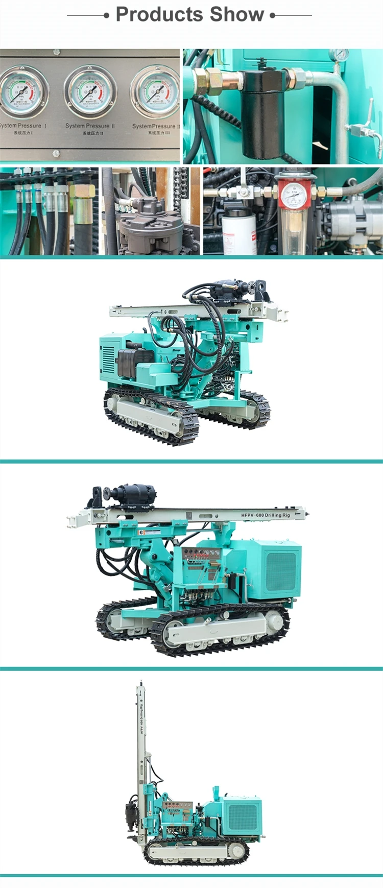 High Quality Hydraulic Borehole Photovoltaic Solar Pile Driver