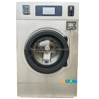 22kg Washer Machine Hard Mount Coin Card Operated Washing Equipment ...