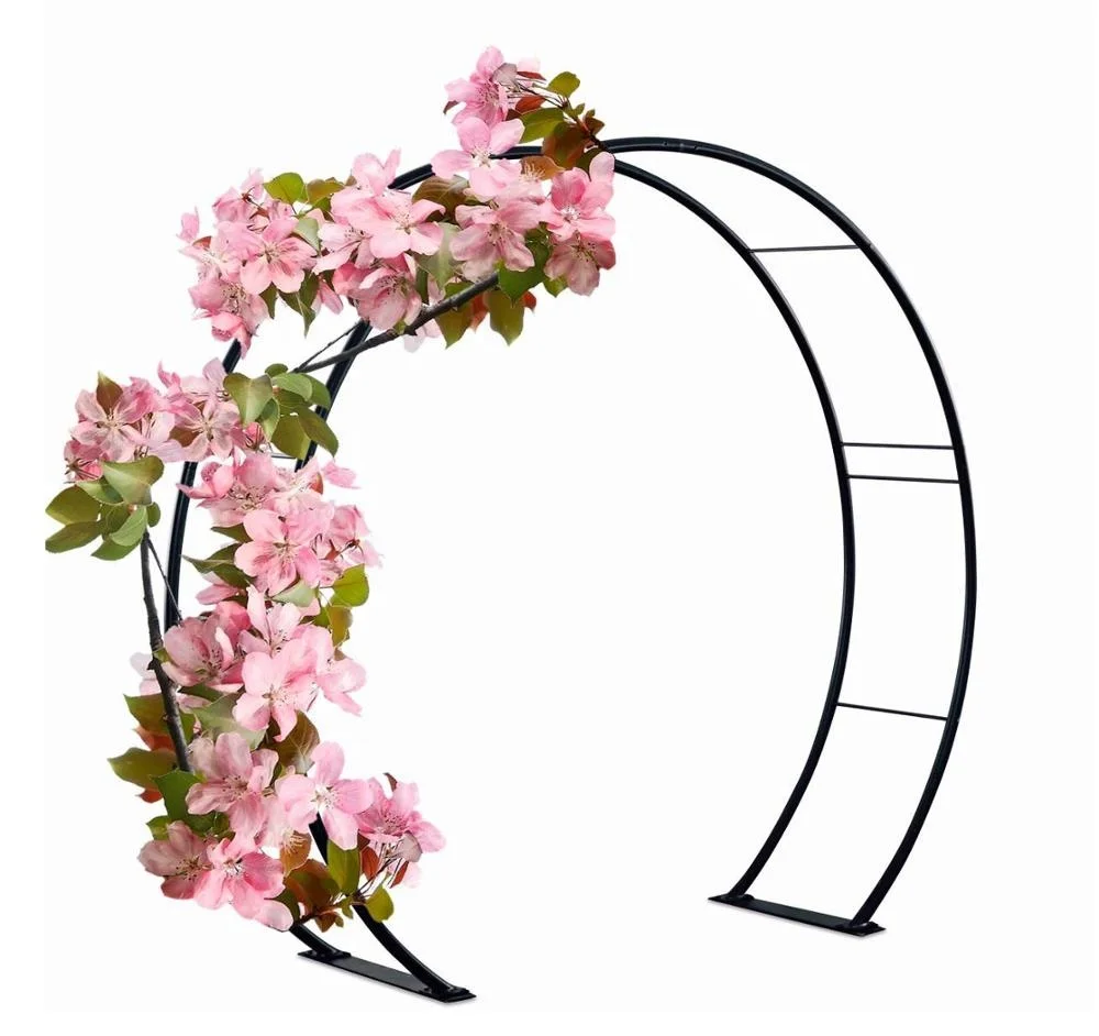Iron Rose Arch Garden Arch Flower Arch Moon Gate Circle Garden And ...