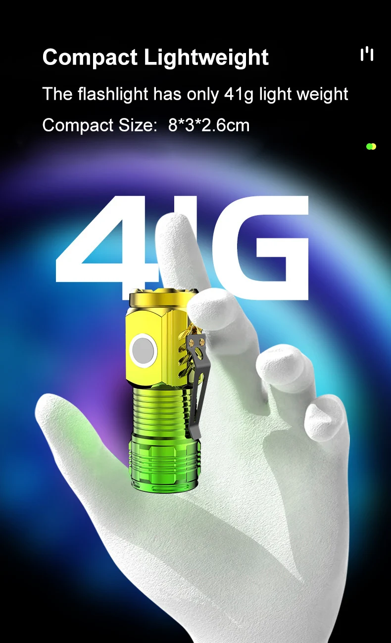 Wholesale Small Portable Led Tactical Flashlight Plastic Rechargeable ...