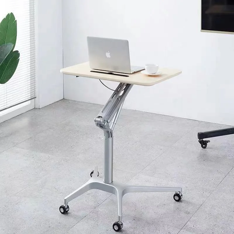 Mobile Pneumatic Table Height Adjustable Table For Home And Office ...