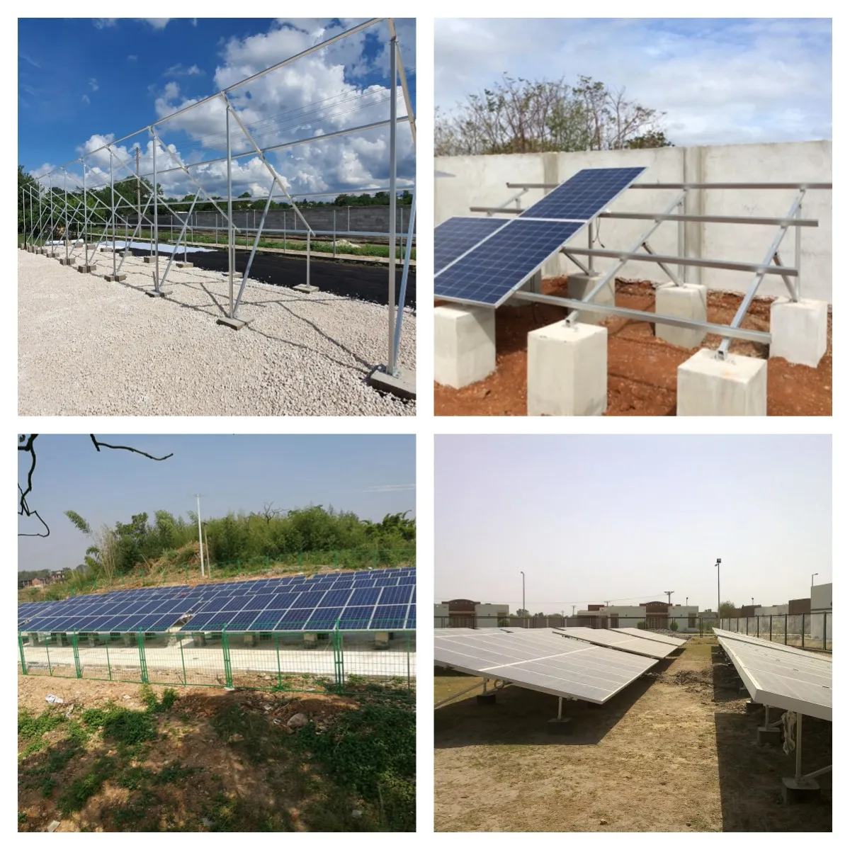 Frame Ground Pole Mount System Solar Holder Ground Mount Bracket Solar ...