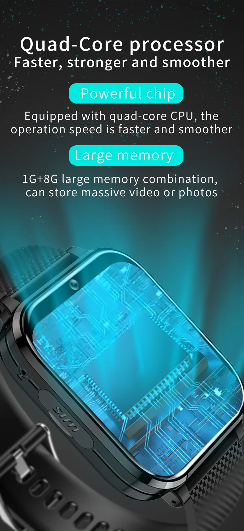 Wifi Gps Lbs Positioning 1.7 Inch Touch Full Screen Ai Voice 5g Video ...