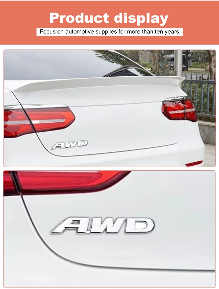 Custom Car Letters Emblem 3D Logo Chrome Badge Auto Emblem