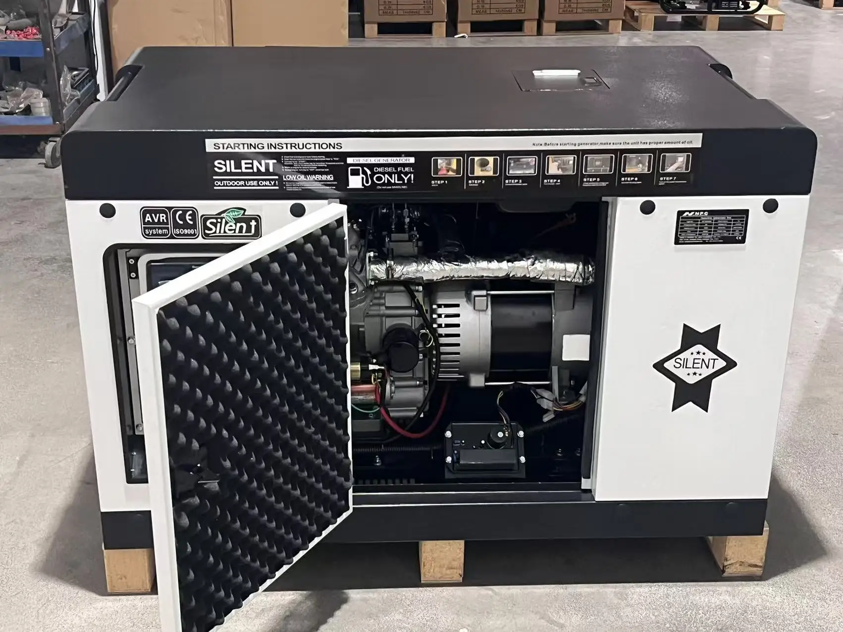 Alibaba.com: NPC 3kw 178f Engine Diesel Generator with Silencer for ...