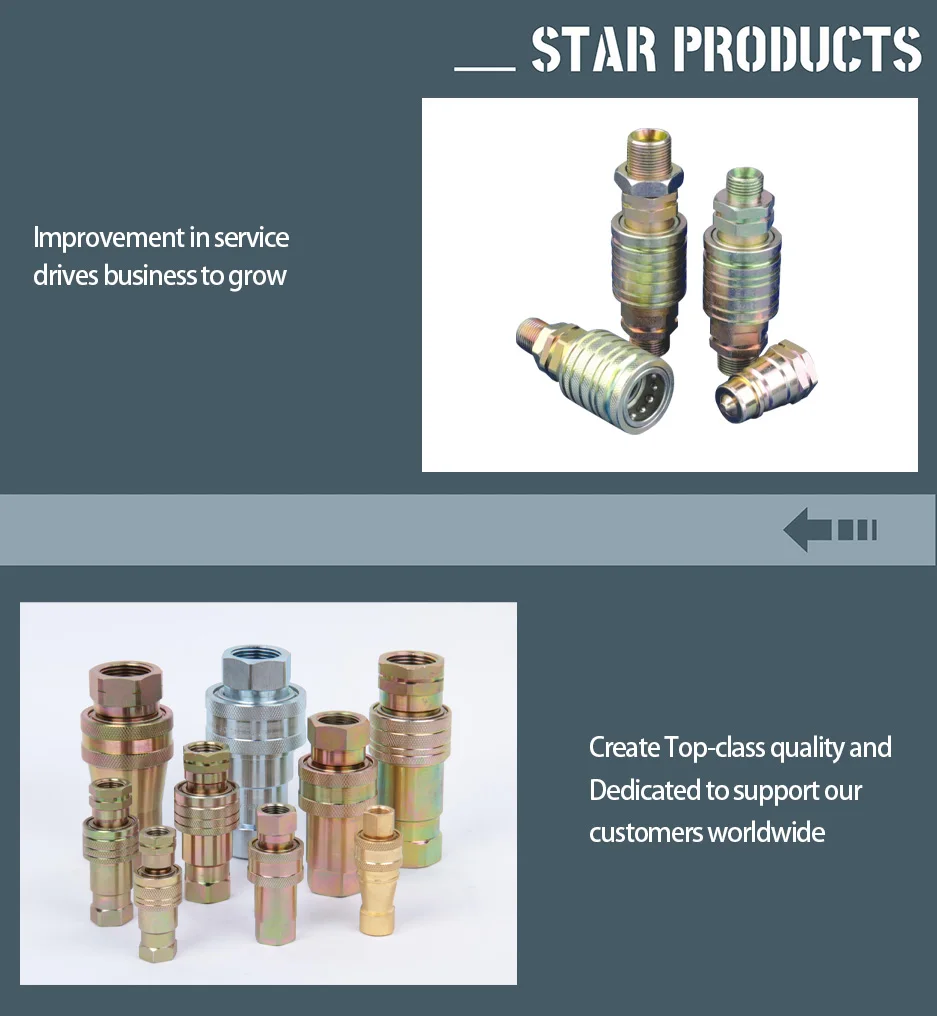 E110 Push and Pull Type Hydraulic Quick Coupler - Female