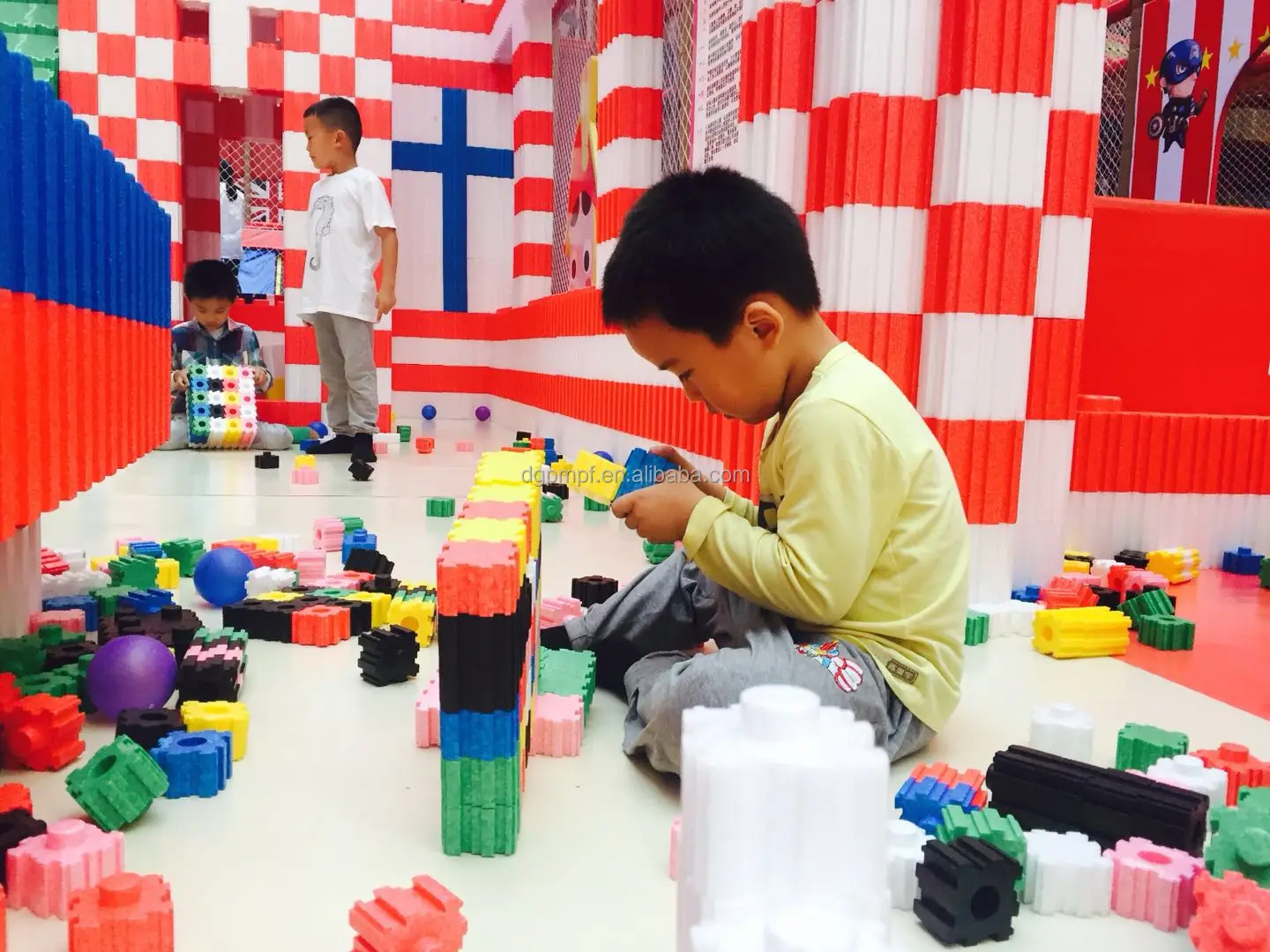 Commercial Safety Playground Toys Colorful Large Children Epp Building ...