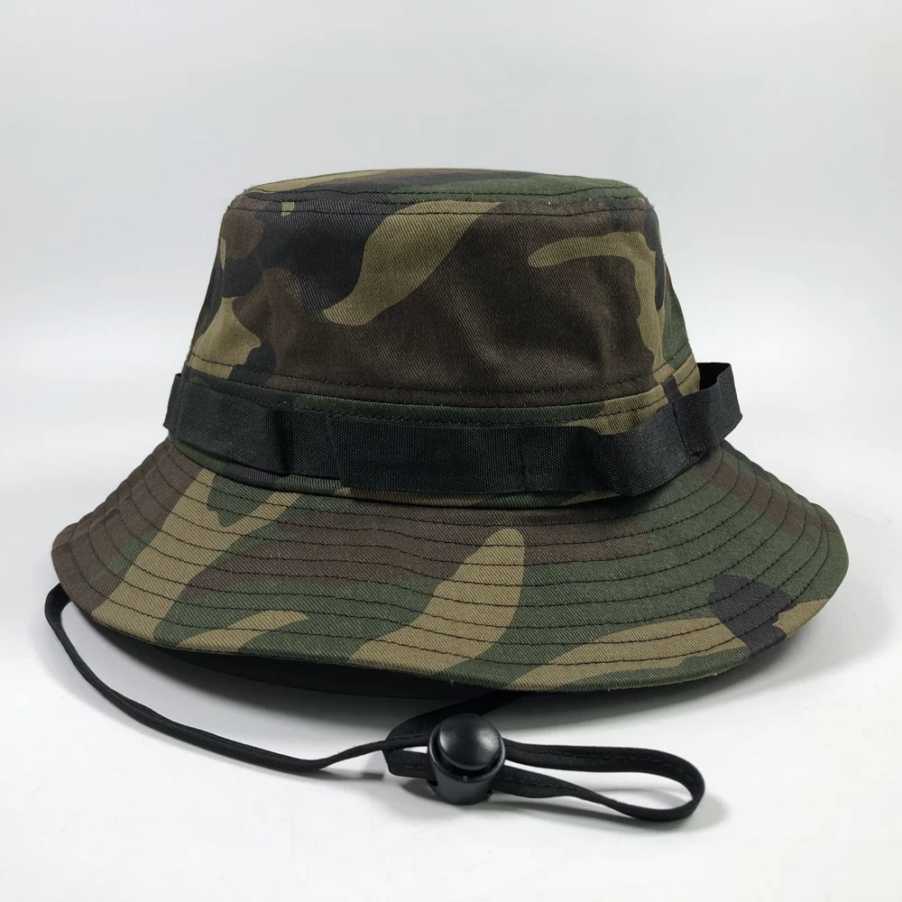 Oem Premium Beach Unisex Green Summer Fisherman Bucket Cap With String ...