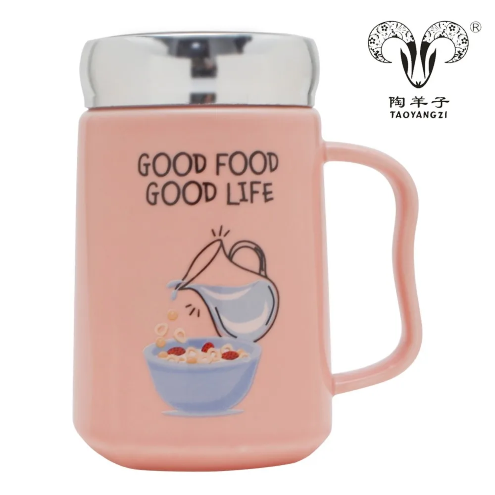 Creative Mirror Ceramic Mug Lid Coffee Tea Milk Cup Drinking Cups Mug ...