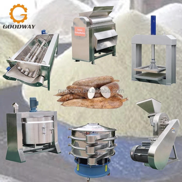 1000 KG/H Cassava Garri Processing Production Line Used in Factories