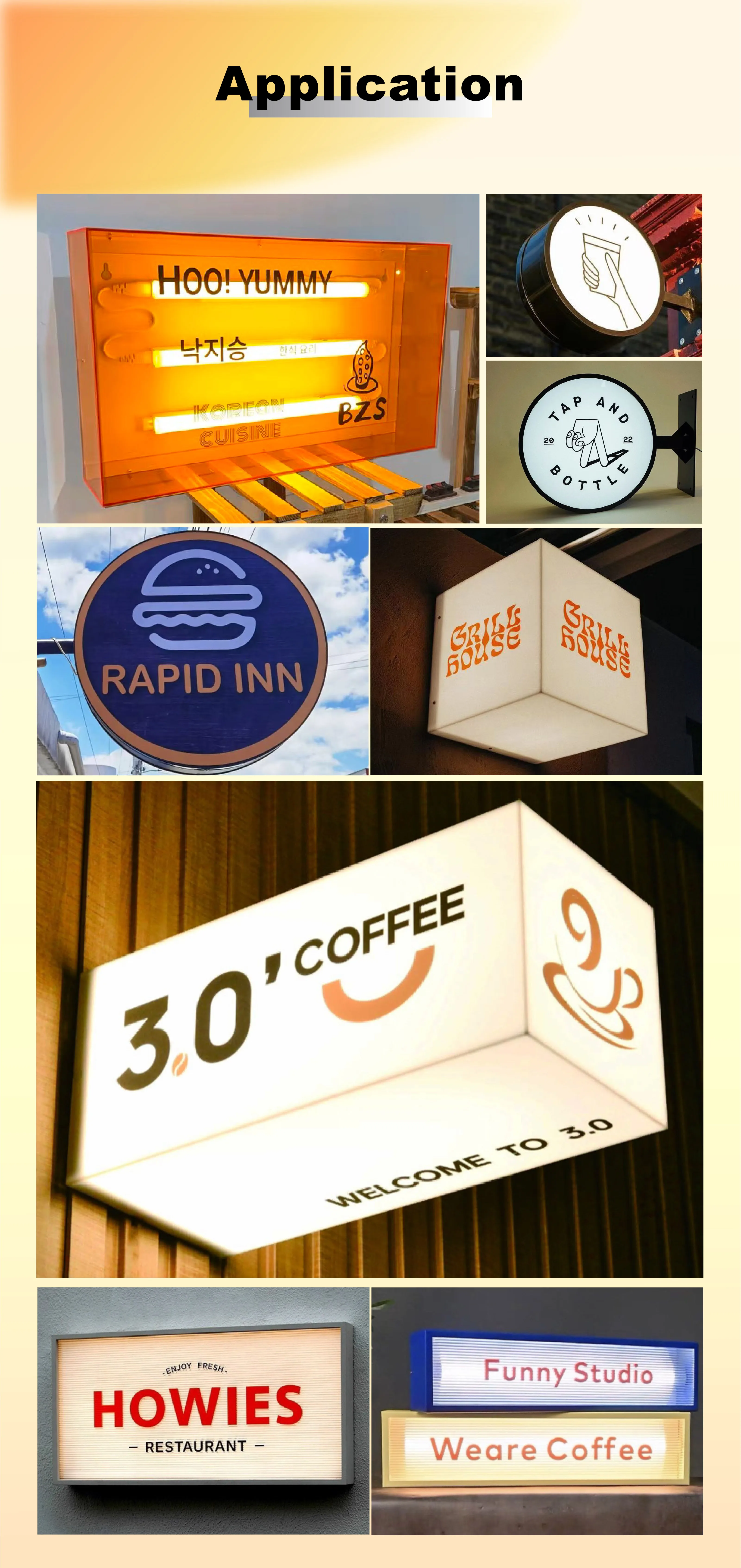 Custom Box Light Led Lighting Box for Advertising Led Light Box Coffee ...