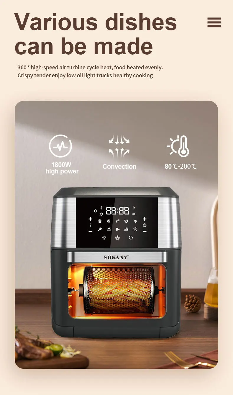 SOKANY Smart Digital Air Fryers - Efficient Cooking Solutions