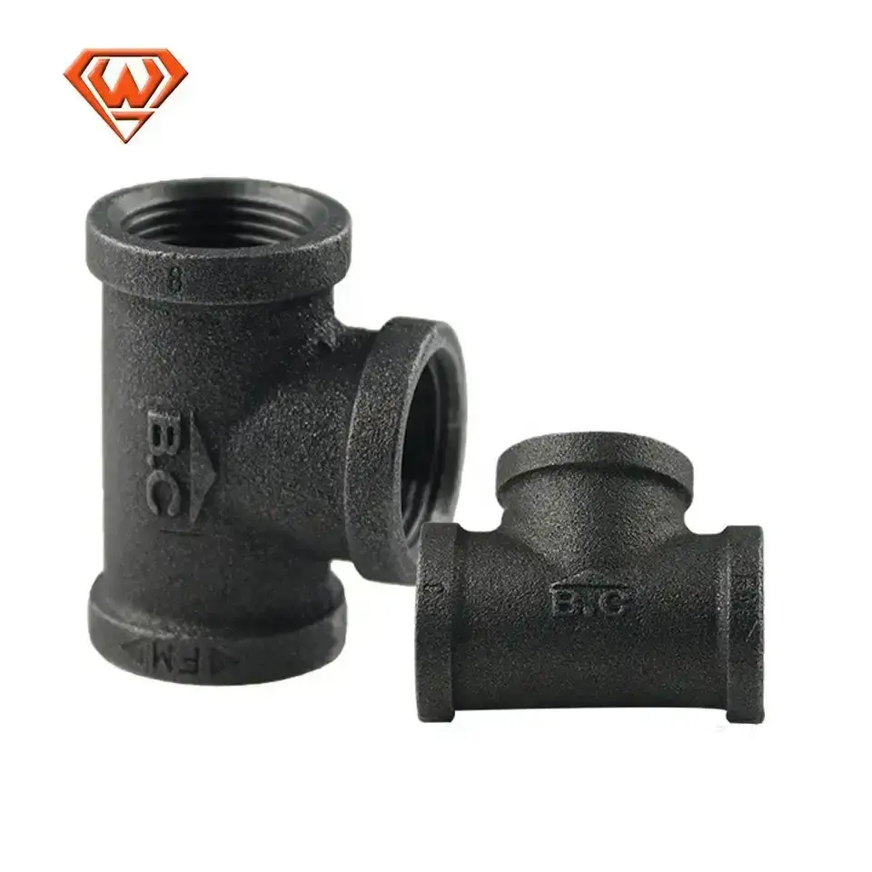Decorative Pipe Fittings Nodular Ductile Iron Black Tee Pipe Fittings ...