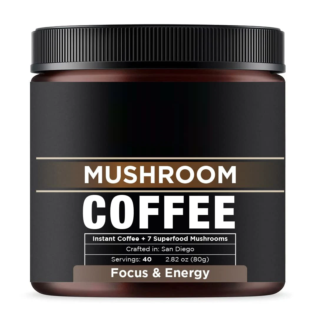 Custom Coffee Organic Mushroom Coffee Powder With 7 Superfood Mushrooms ...