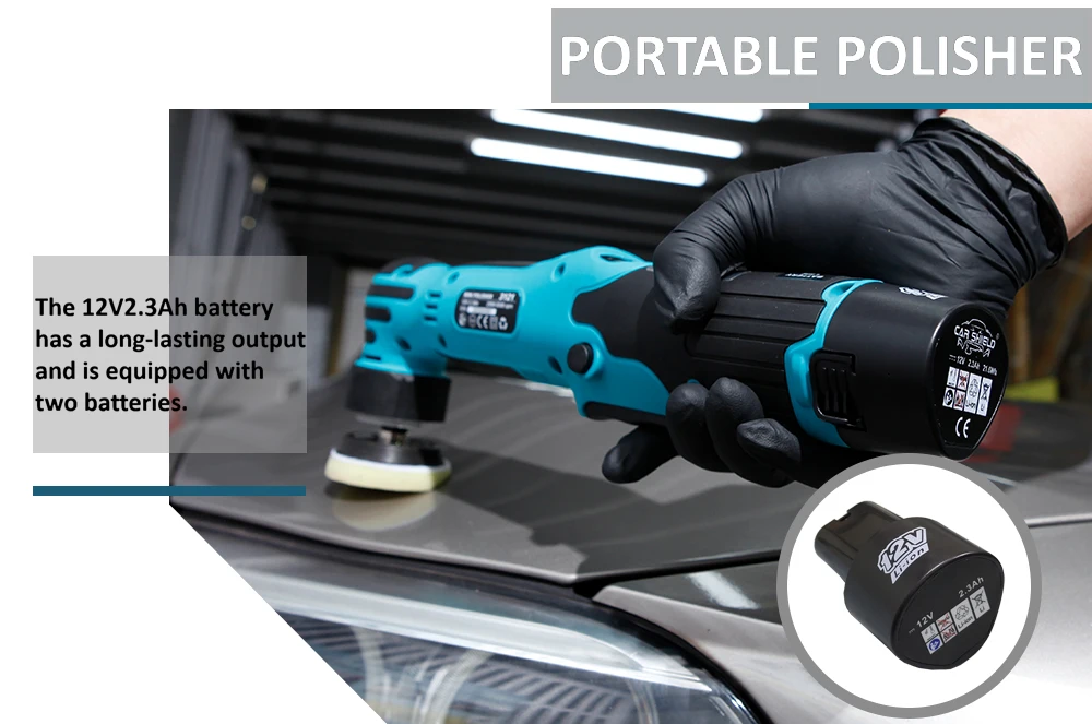 Car Shield Cordless Mini Nano Car Polisher Orbital Detailing Polishing ...