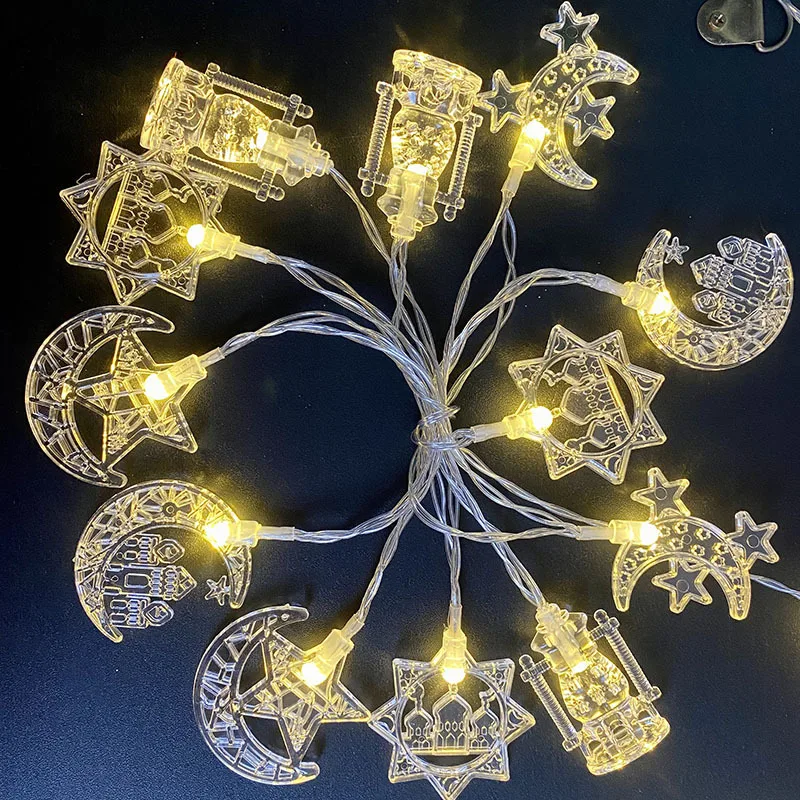 2024 Ramadan Star Lantern Fairy String Lights Eid Mubarak Moon Mosque ...