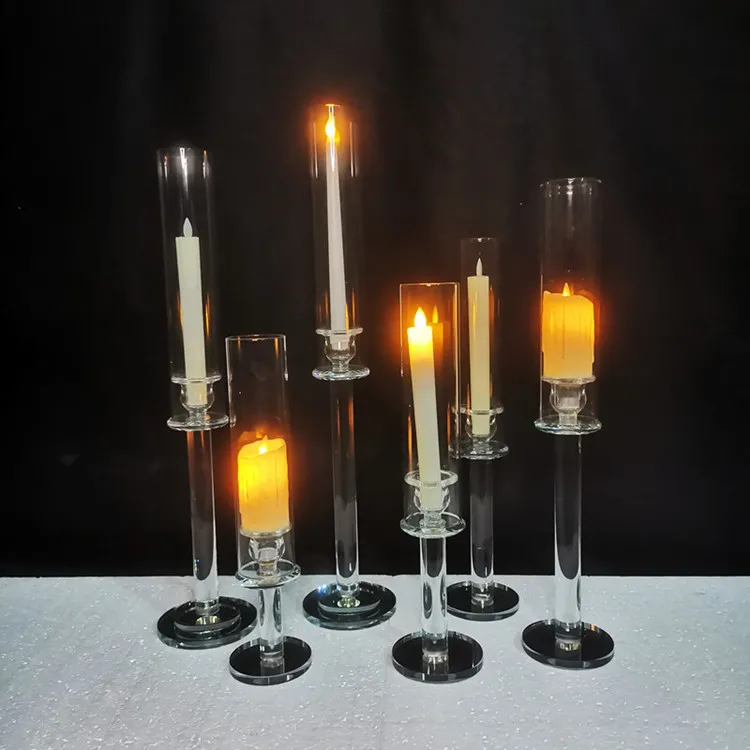 Luxury European Crystal Candle Holders for Wedding Decor
