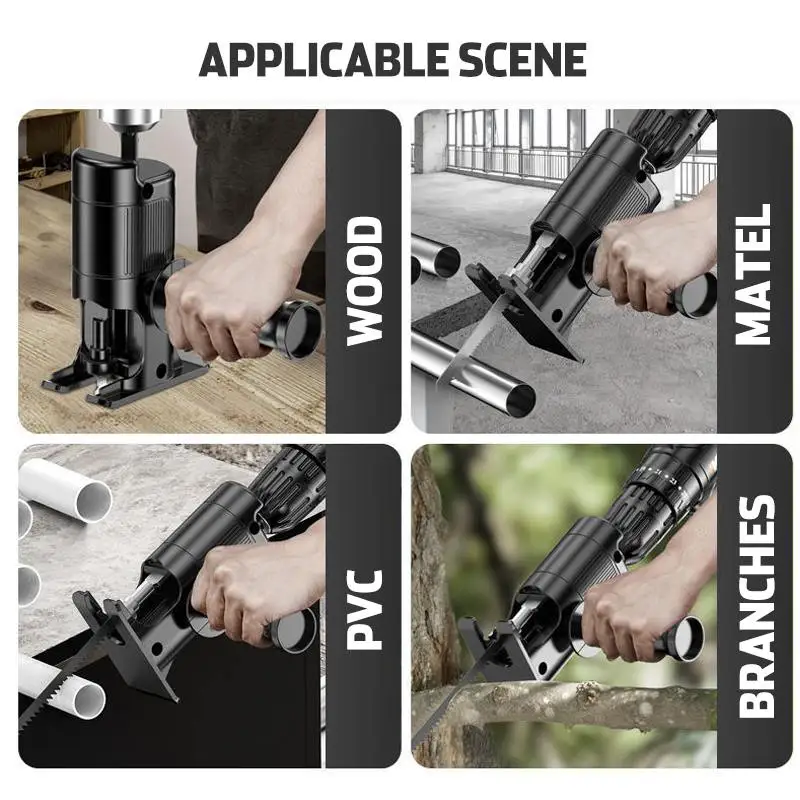 Versatile Power Tool Adapter - Convert Electric Drill to Jig Saw