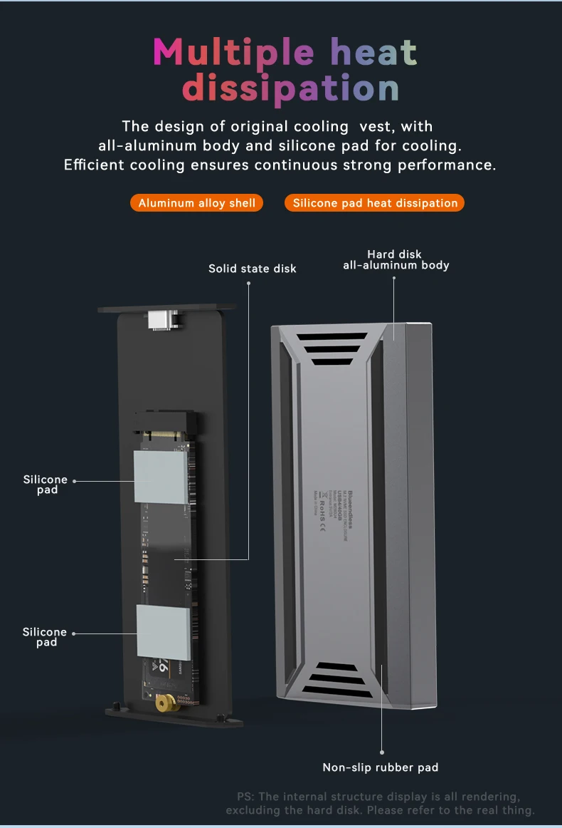 Newest Rgb Sata Nvme Type C Usb3.1 10gbps M.2 M2 Ssd Case Nvme Ssd ...