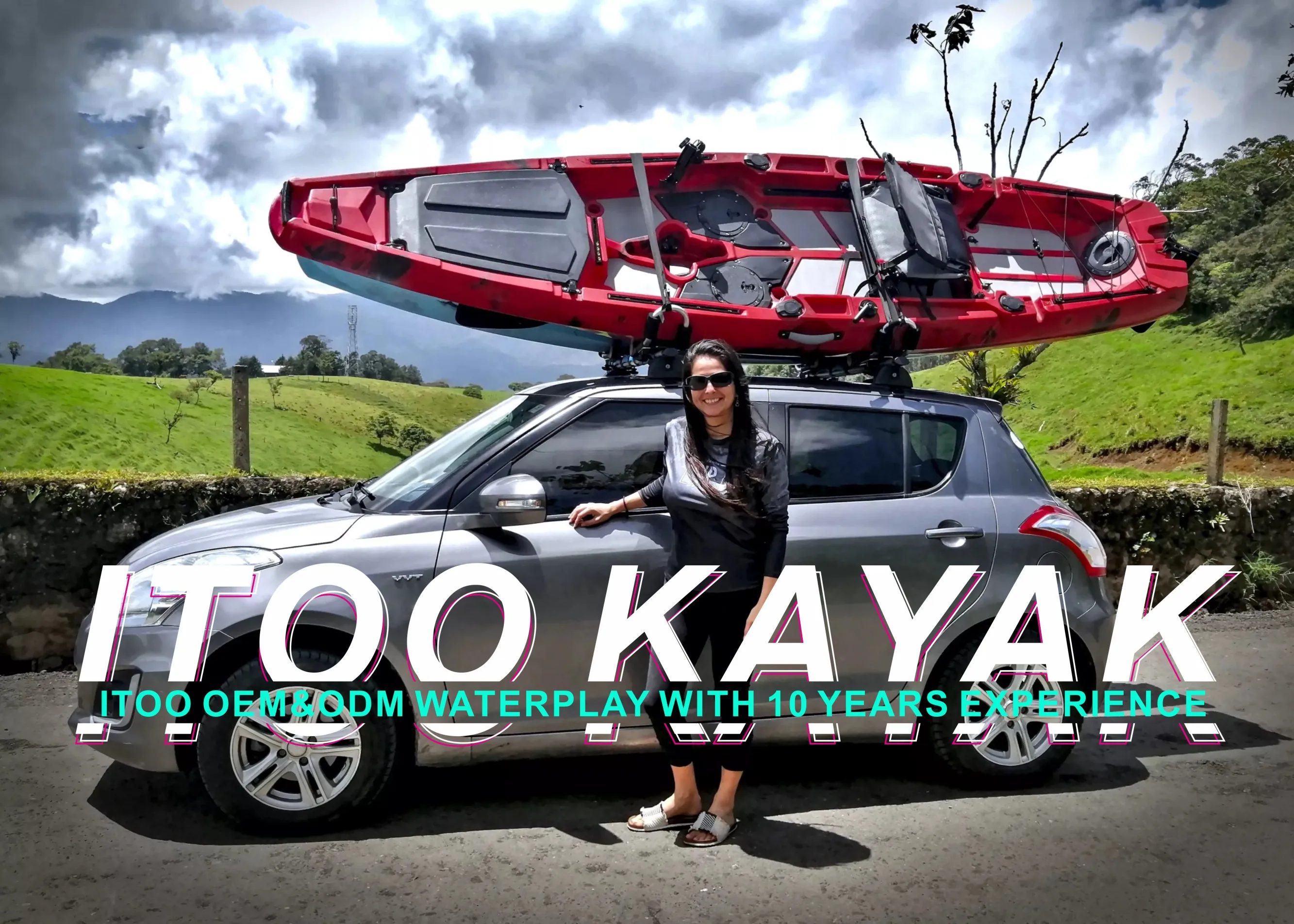 10ft 3.05m 3m Fishing Kayak With Electric Motor Fishing Motorised Kayak ...